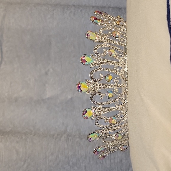Accessories | Aurora Borealis Glass Sweetheart Princess Silver Tone ...